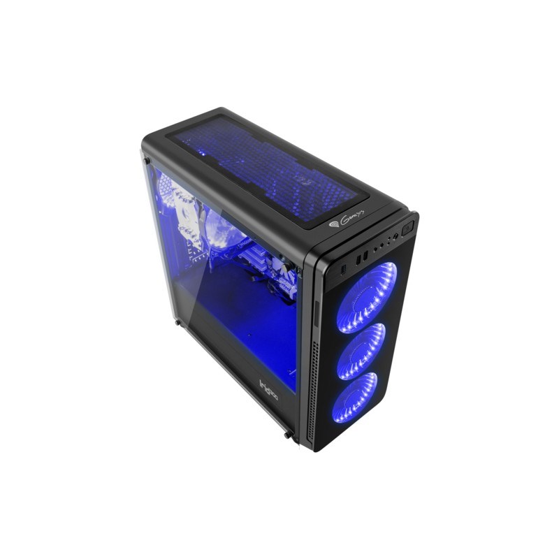 Genesis Irid 300 Blue Mid Tower Siyah Kasa