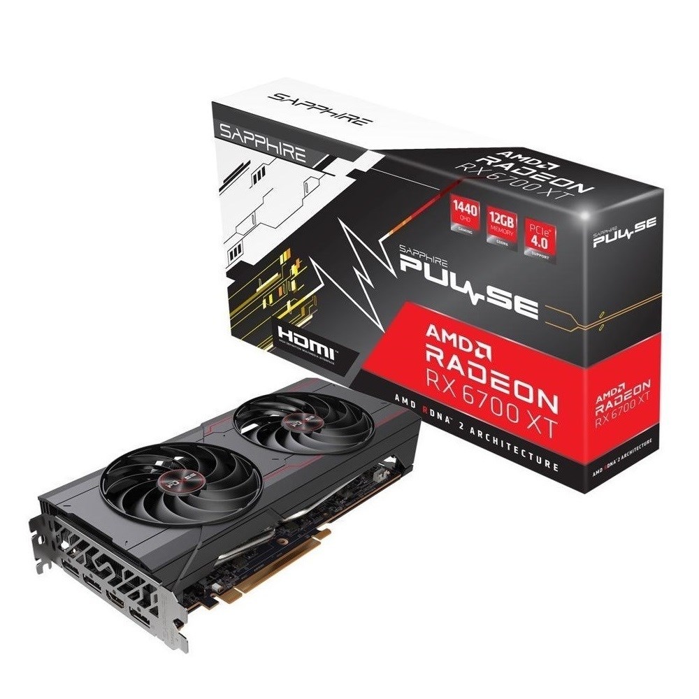 Sapphire 11306-05-20G Pulse AMD Radeon RX 6700 XT OC 12GB GDDR6 192Bit ...