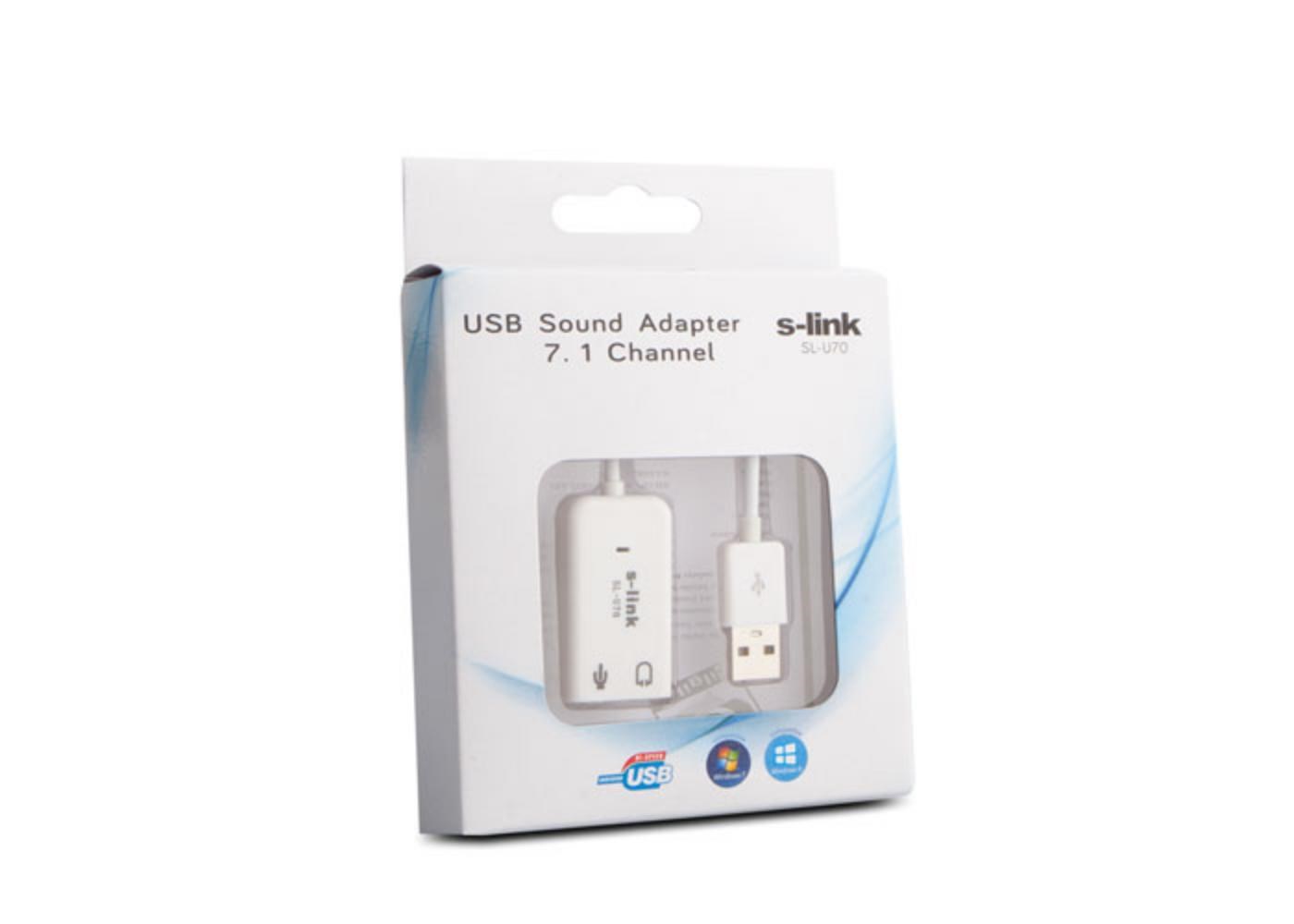 S-Link SL-U70 Usb+Kablolu Ses Kartı