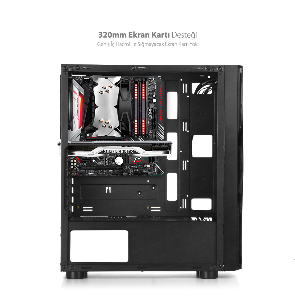 DARK DIAMOND PRO MESH 4x12CM ARGB FAN MID TOWER MESH SİYAH GAMING KASA ...