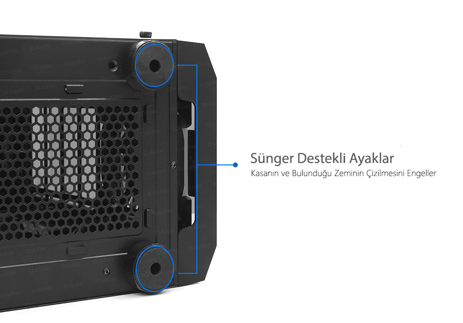 DARK DIAMOND PRO MESH 4x12CM ARGB FAN MID TOWER MESH SİYAH GAMING KASA ...