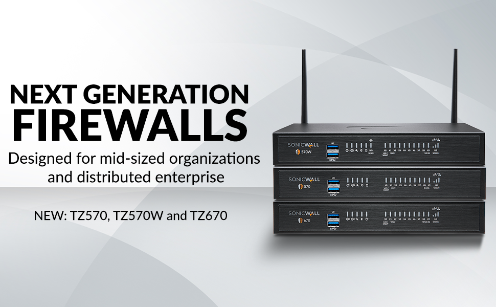 SonicWall TZ570 Network Security Appliance and 1YR TotalSecure Essential Edition (02-SSC-5649)